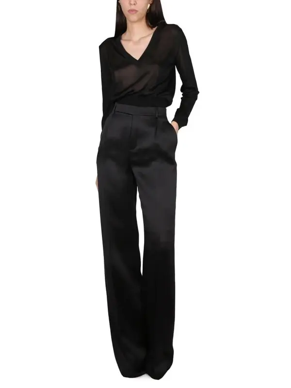 Saint Laurent Satin Flared Pants
