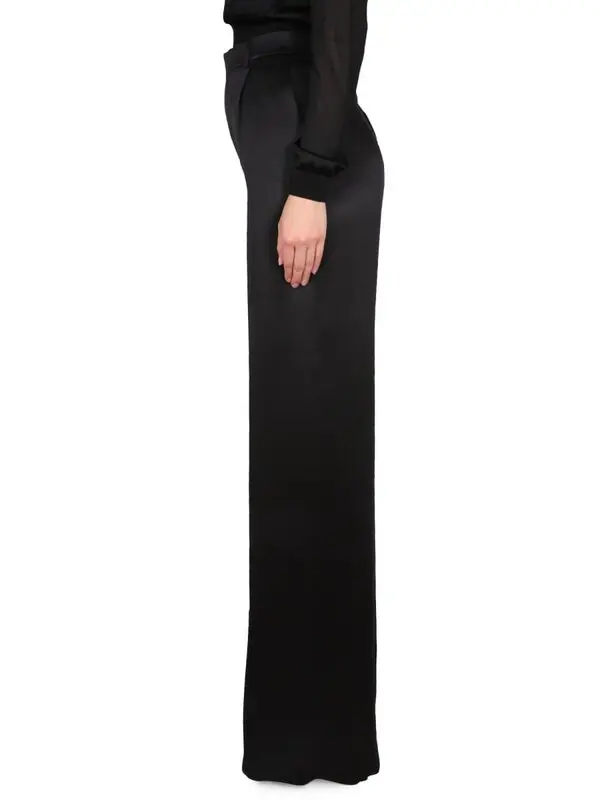 Saint Laurent Satin Flared Pants