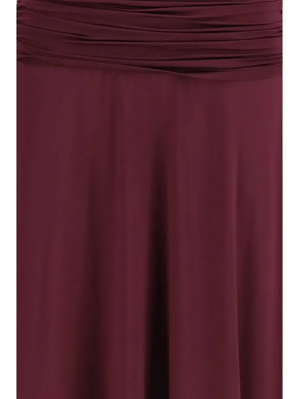 SELF-PORTRAIT Ruched Midi Dress In Jersey - Multicolor