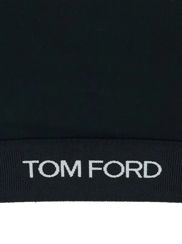 TOM FORD Modal Stretch Bralette With Contrasting Logo Print