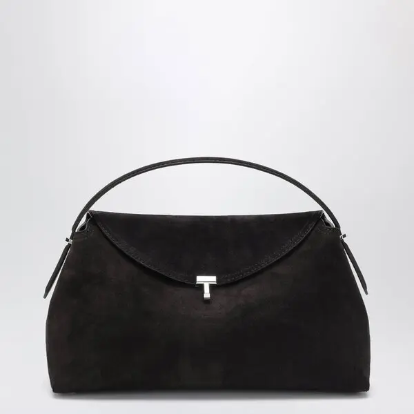 TOTEME T-lock Suede Bag - Brown