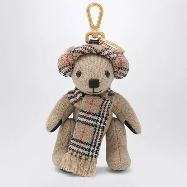 Burberry Wool And Cashmere Thomas Teddy Bear Charm - Cream