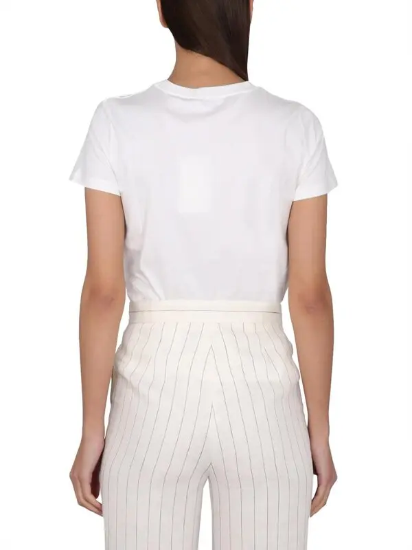 Max Mara Logo Embroidery T-shirt - White