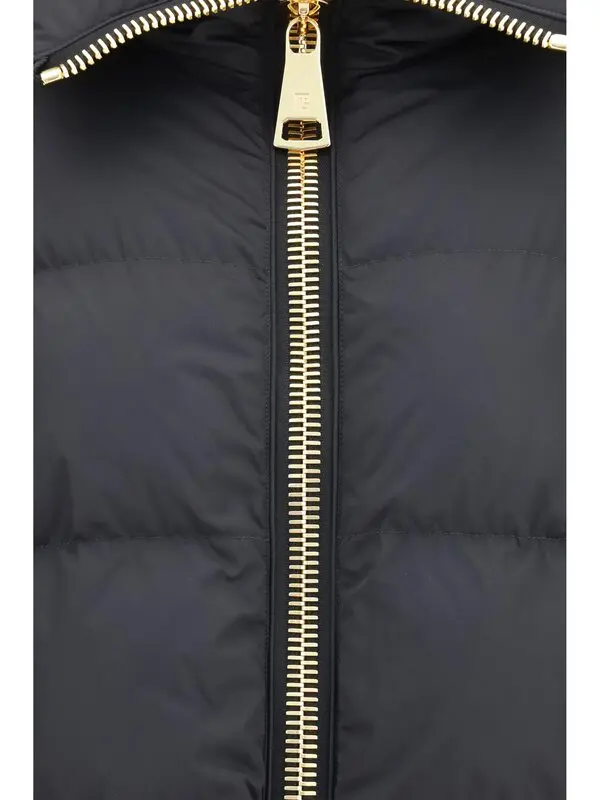 Balmain Padded High-neck Jacket - Black