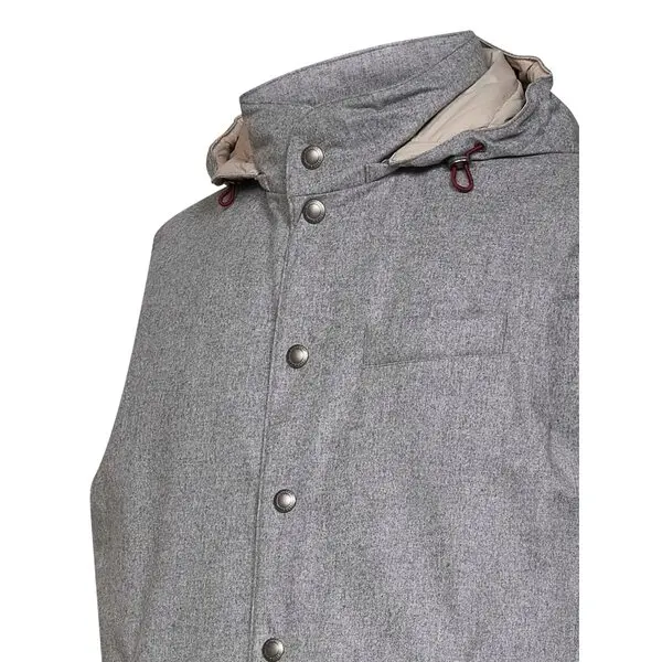 Brunello Cucinelli Wool Padded Water-repellent Gilet - Gray