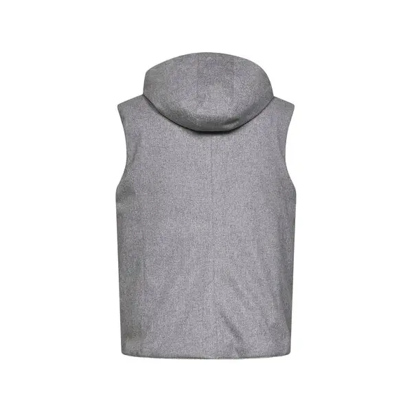 Brunello Cucinelli Wool Padded Water-repellent Gilet - Gray