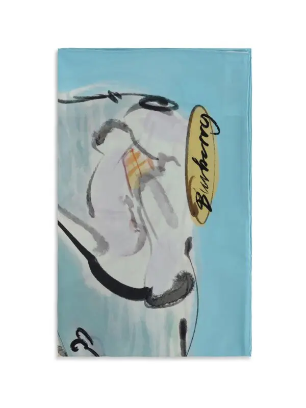Burberry Swan Lake Silk Scarf - Multicolor