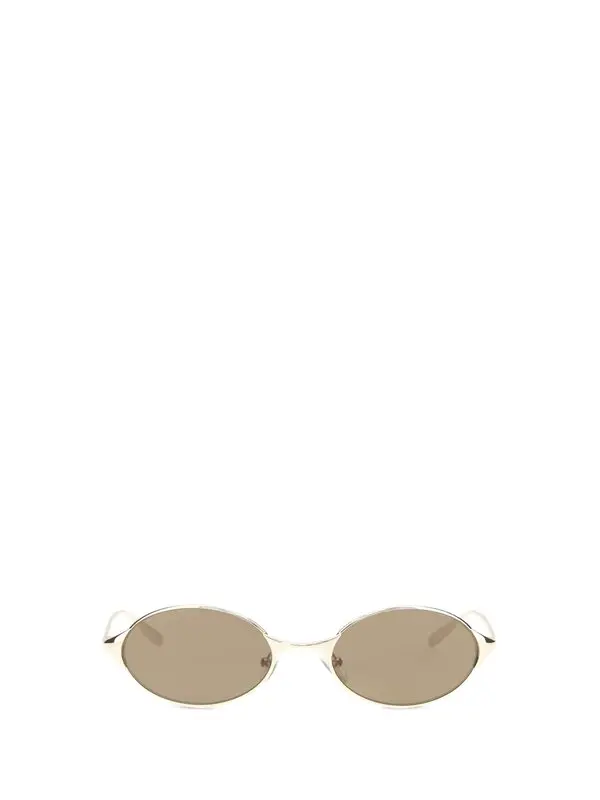 Alexander McQueen Neo Oval Sunglasses - Gold