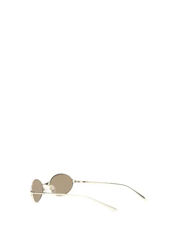 Alexander McQueen Neo Oval Sunglasses - Gold