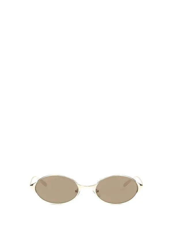 Alexander McQueen Neo Oval Sunglasses - Gold