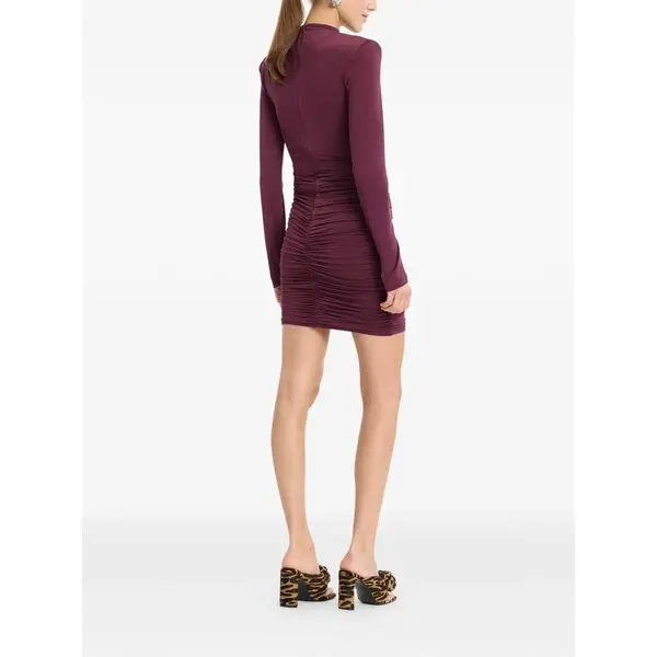 ROTATE BY BIRGER CHRISTENSEN Draped High-neck Mini Dress - Purple