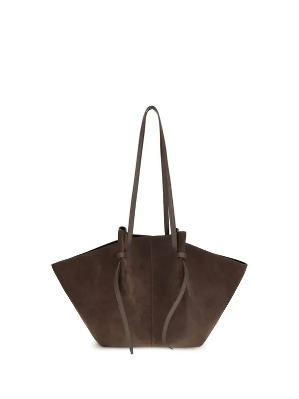 Yuzefi Mochi Large Suede Shoulder Bag - Brown