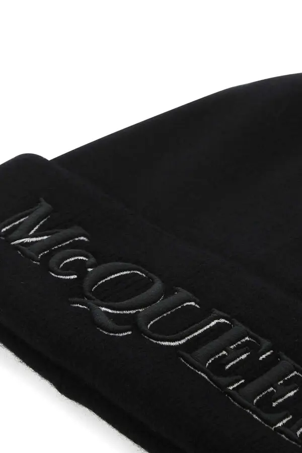 Alexander McQueen Cashmere Beanie Hat - Black