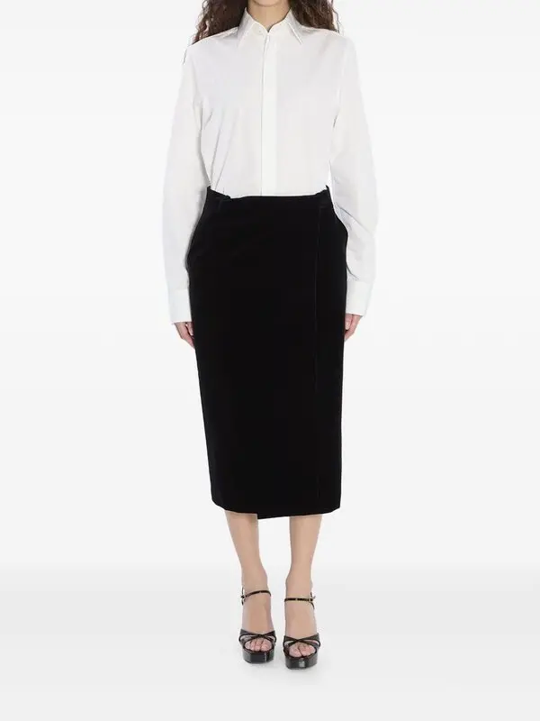 Saint Laurent Wrap Midi Skirt