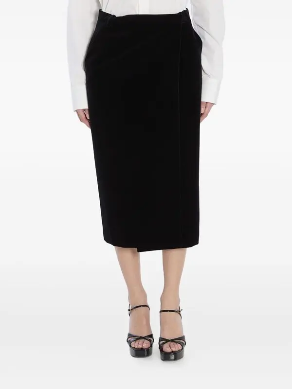 Saint Laurent Wrap Midi Skirt