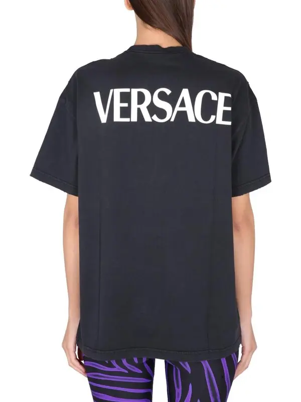 Versace Goddess Oversized T-shirt - Black