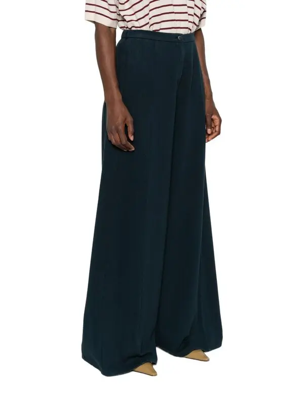 FORTE_FORTE Cotton Wide-leg Trousers - Multicolor
