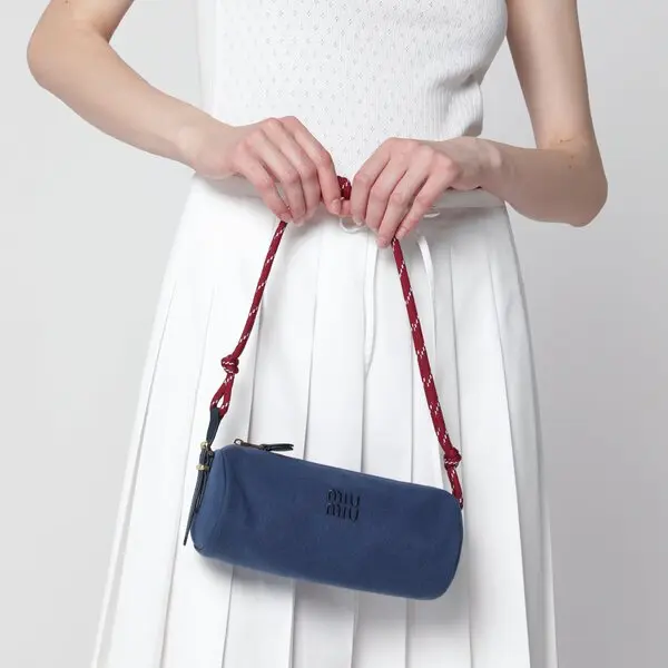 Miu Miu Cotton Gabardine Pouch - Blue