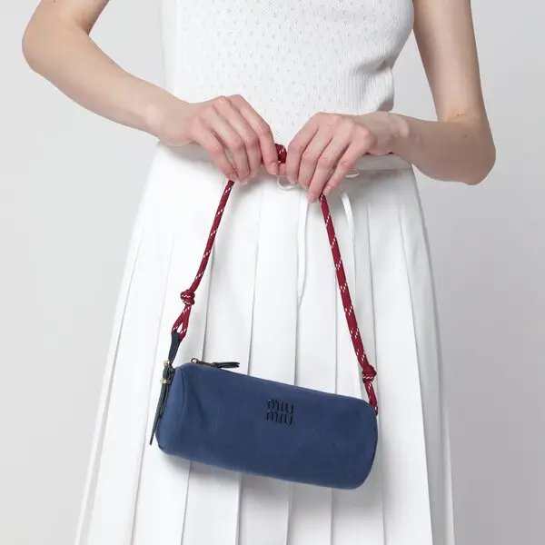Miu Miu Cotton Gabardine Pouch - Blue