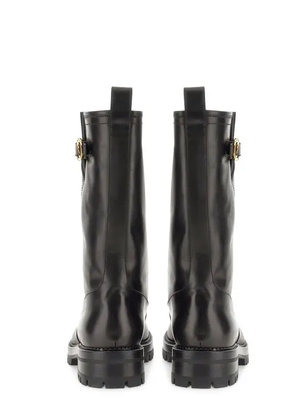 Versace Safety Pin Leather Boots