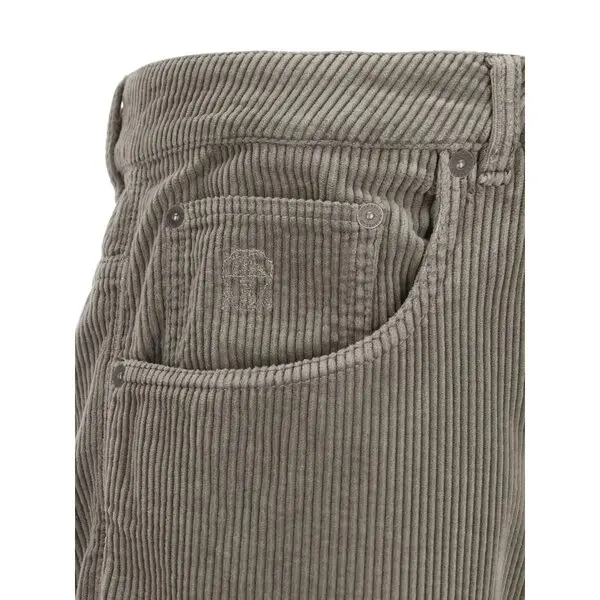 Brunello Cucinelli Grey Trousers Regular & Straight-leg Trousers - Gray