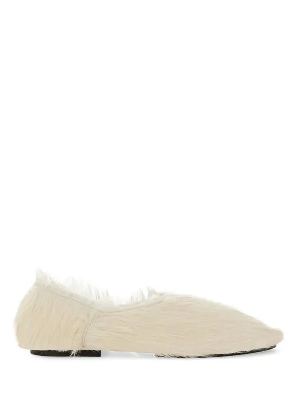 JIL SANDER Low Leather Slipper - Cream