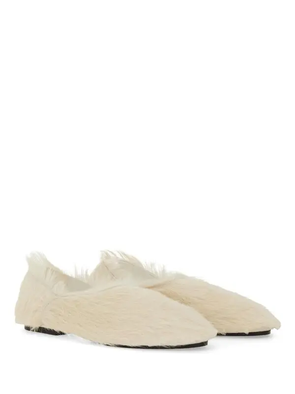 JIL SANDER Low Leather Slipper - Cream