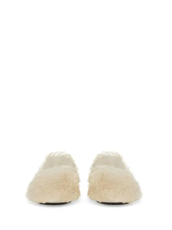 JIL SANDER Low Leather Slipper - Cream