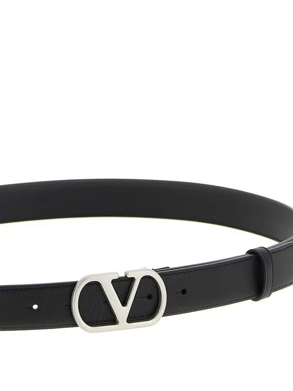 Valentino Garavani Vlogo Signature Belt - Black