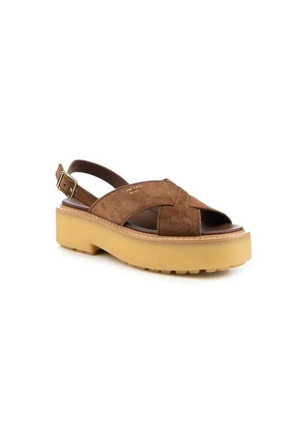 Prada Suede Platform Mules - Multicolor