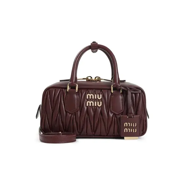 Miu Miu Lamb Leather Handbag - Red