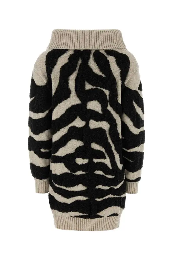 Moschino Sand Wool Blend Sweater Dress