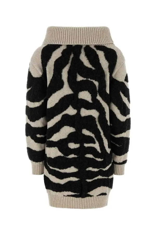 Moschino Wool Blend Sweater Dress - Brown