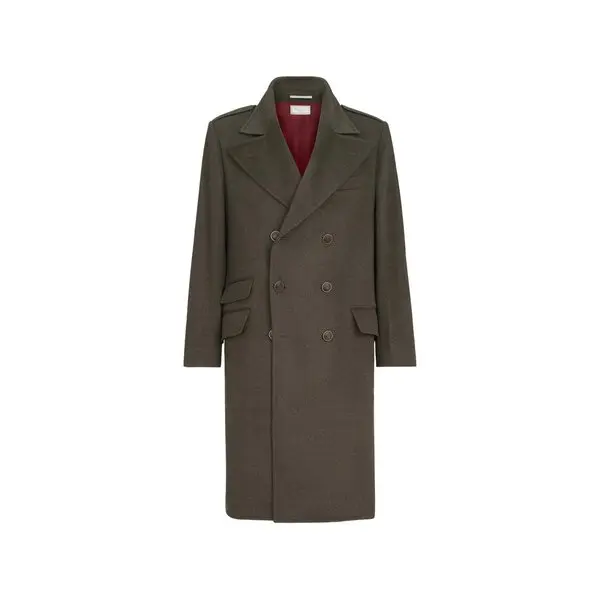 Brunello Cucinelli Double-breasted Overcoat - Green