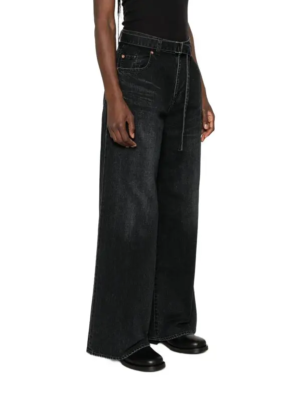 Sacai Wide-leg Denim Jeans - Multicolor