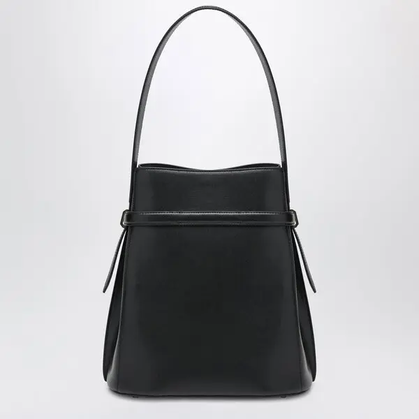 TOTEME Leather Bucket Bag With Strap - Black