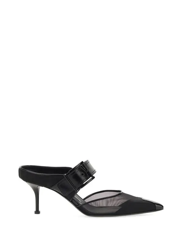 Alexander McQueen Punk Sandal With Buckle - Black