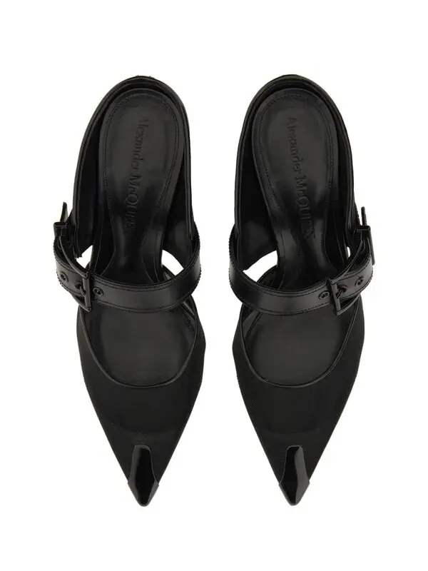 Alexander McQueen Punk Sandal With Buckle - Black