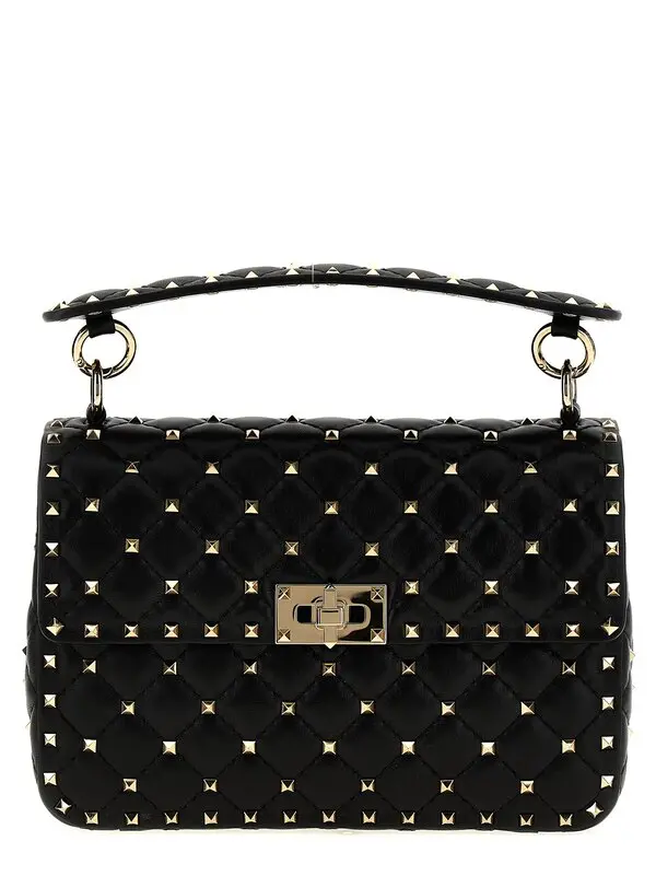 Valentino Garavani Rockstud Spike Shoulder Bag - Black