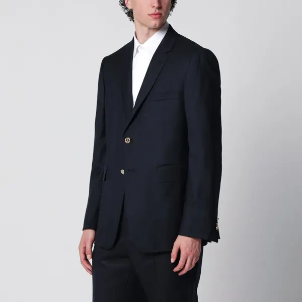 Thom Browne Single-breasted Navy Wool Jacket