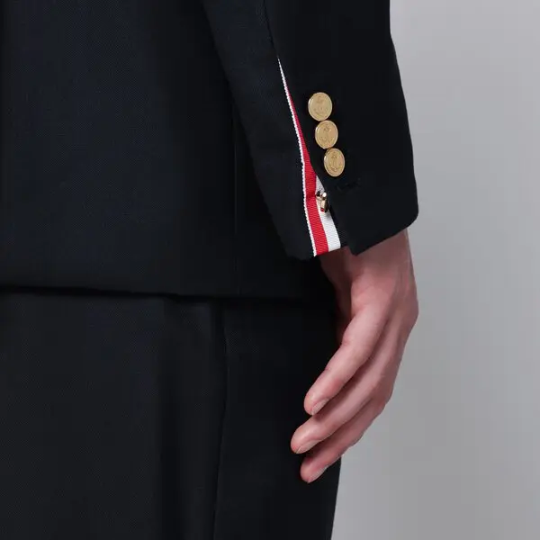 Thom Browne Single-breasted Navy Wool Jacket