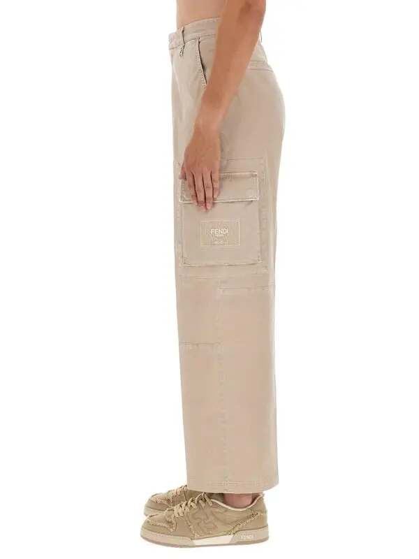 Fendi Gabardine Pants - Cream