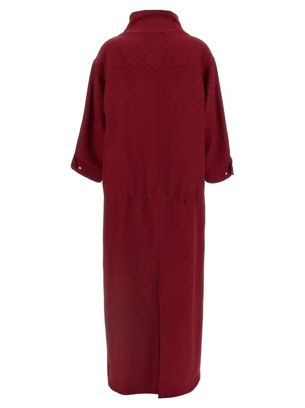 Gucci Gg Jacquard Long Coat