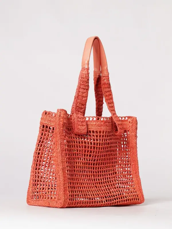 Chloé East-west Summer Banana Raffia Tote Bag - Orange
