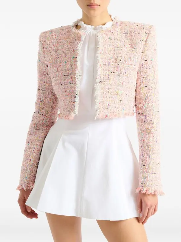 Balmain Tweed Cropped Jacket - Multicolor