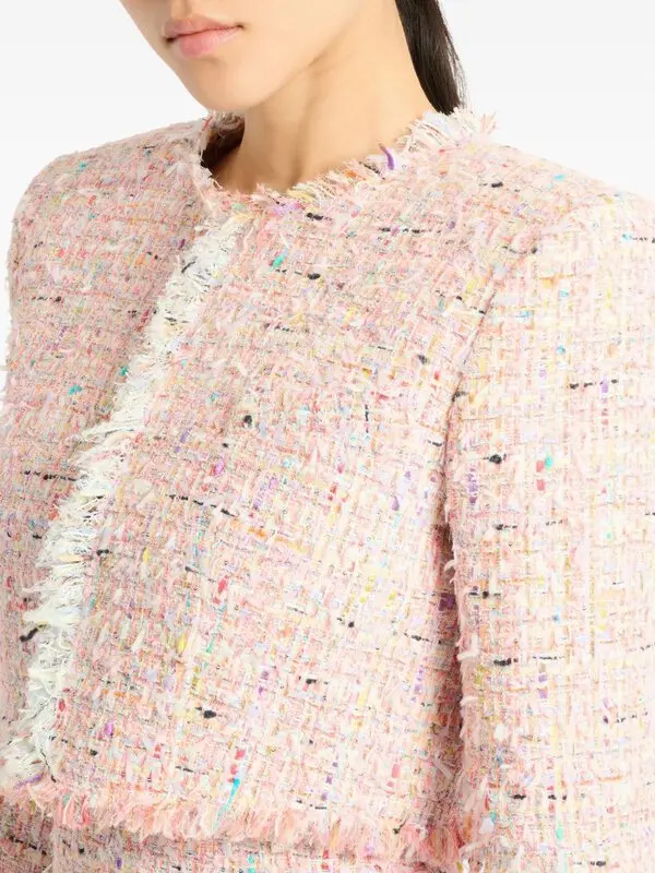 Balmain Tweed Cropped Jacket - Multicolor