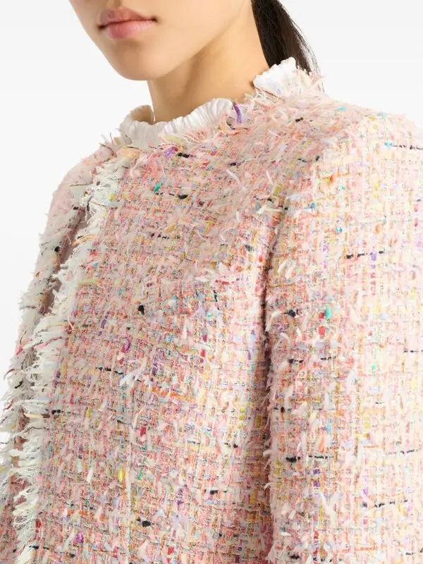 Balmain Tweed Cropped Jacket - Multicolor