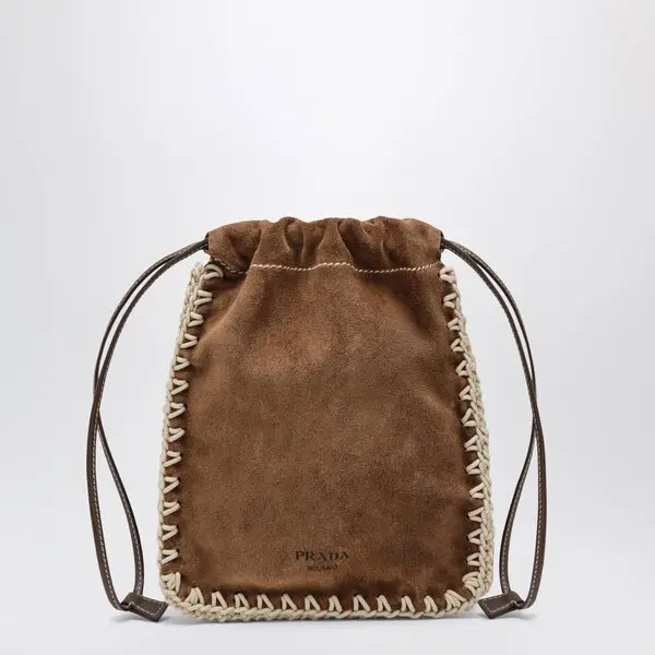 Prada Cocoa Suede Smartphone Holder