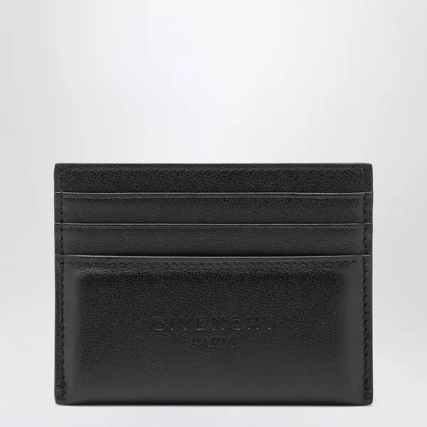 Givenchy Leather Card Holder With Logo - Black