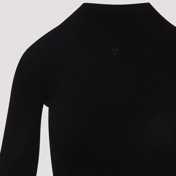 COURREGES Circle Rib Mini Dress